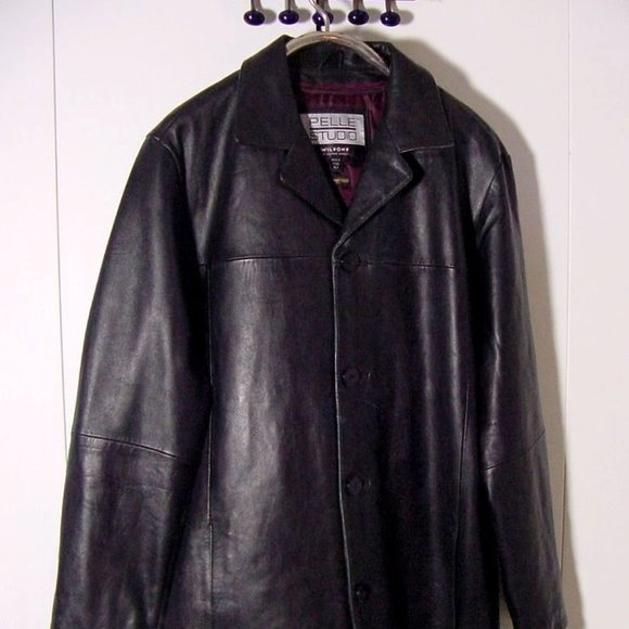 Wilsons Leather | Jackets & Coats | Vtg Black Leather Wilsons Pelle ...